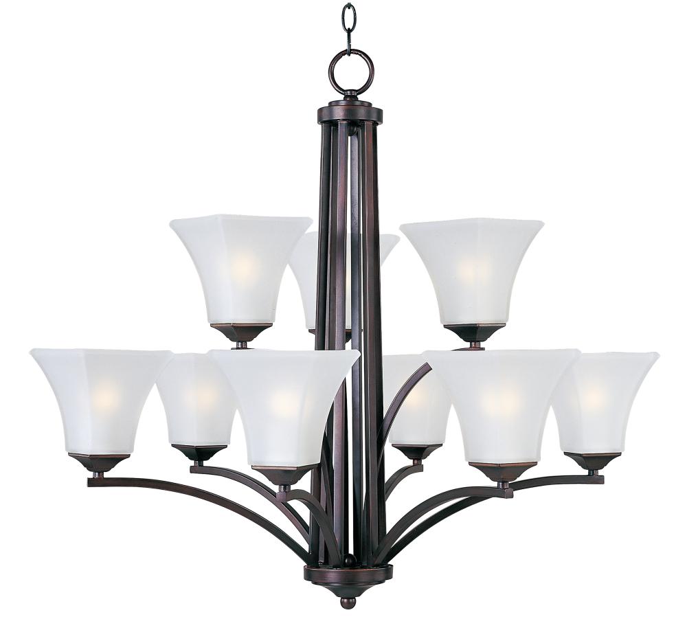 Aurora-Multi-Tier Chandelier : 3V3X : Oil Rubbed Bronze : Frosted ...